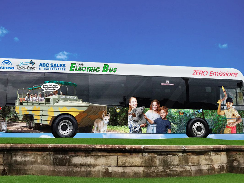 Silent ride as Cairns company introduces Queensland's first electric bus