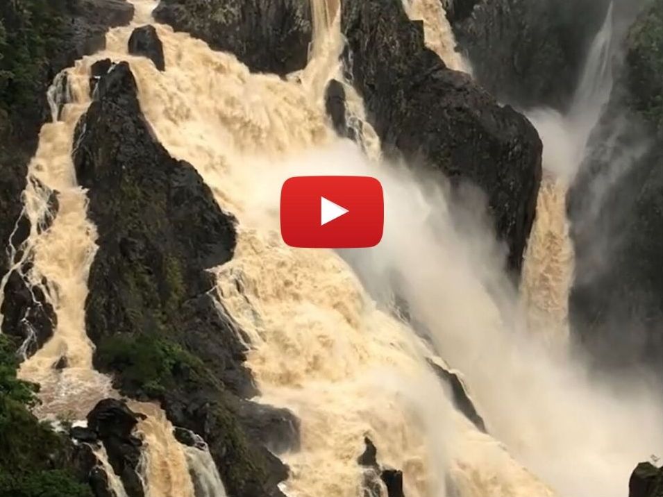 VIDEO: Barron Falls raging after massive downpour in Cairns